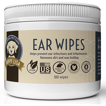 Amazon.com : PUPPY LISA Dog Ear Cleaner Wipes - Made in The US, Alcohol ...