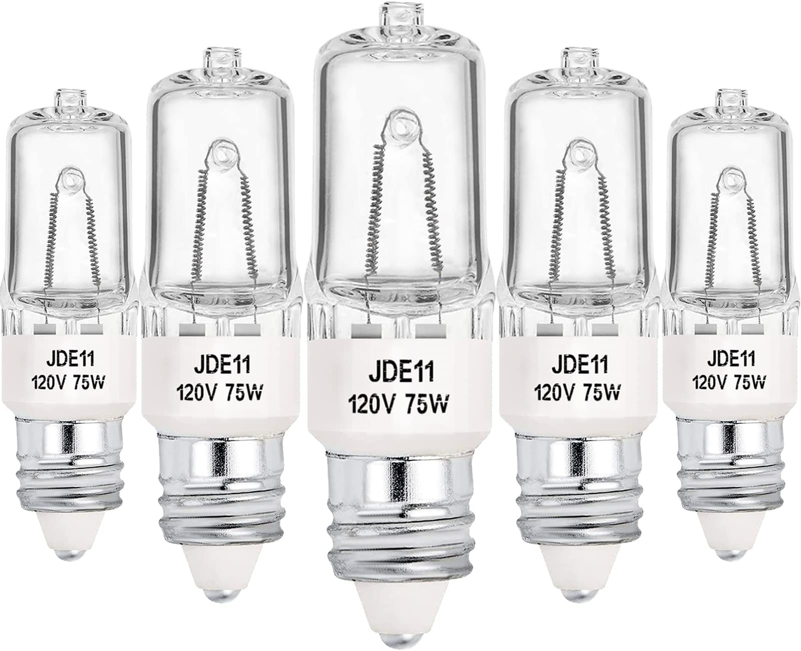 VINACO E11 Bulb, JDE11 120v 75w Halogen Light Bulbs T4 E11 Bulb with ...
