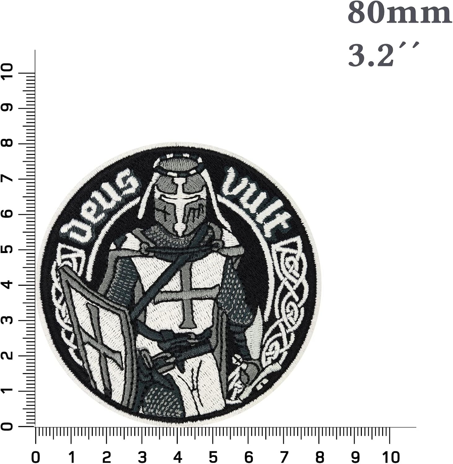 Buy 34;Deus Vult God Wills it Armored Knight Embroidered Patch ...