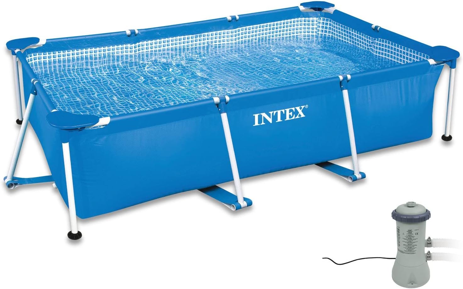 Intex Small Family Frame Pool 2.6m x 1.6m x 0.65m #28271 : Amazon.co.uk ...