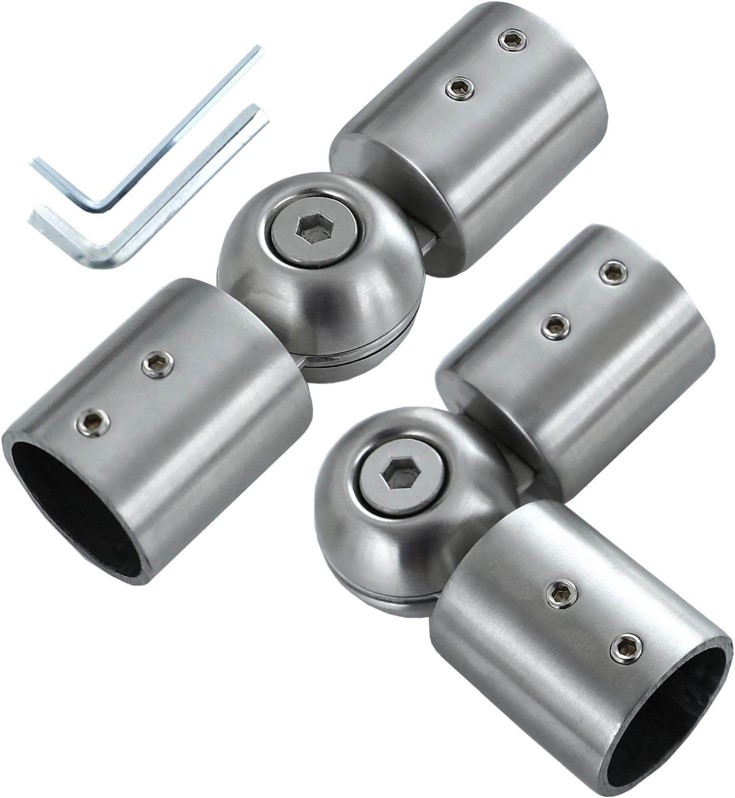 Amazon.com: nihao Heavy Duty Hinged Elbow Connector Curtain Rod Corner ...