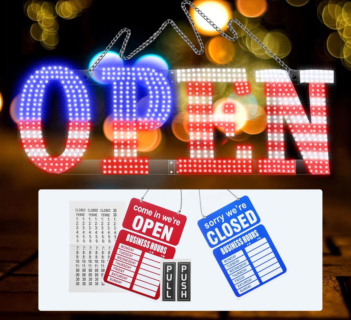 Amazon.com: Open Signs for Business, klassikaline 40" x 14" Ultra ...