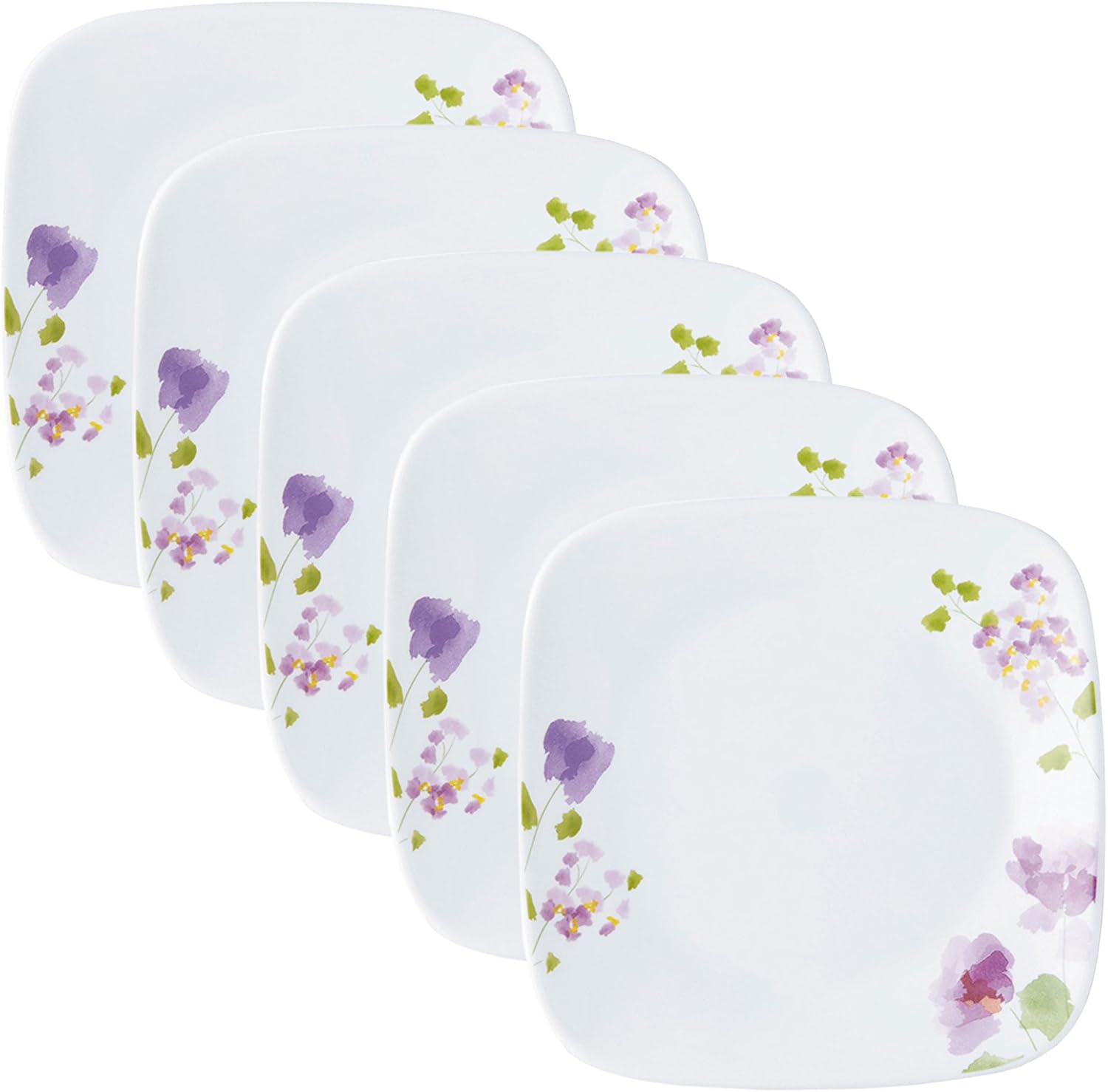 Corelle CP-1531 Small Plate, Violet Mist Square Small Plate, Square ...