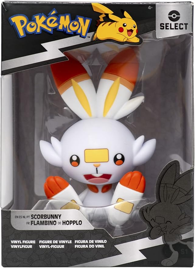 Pokémon SCORBUNNY SELECT VINYL FIGURE - 4-Inch Figure Made from Vinyl ...