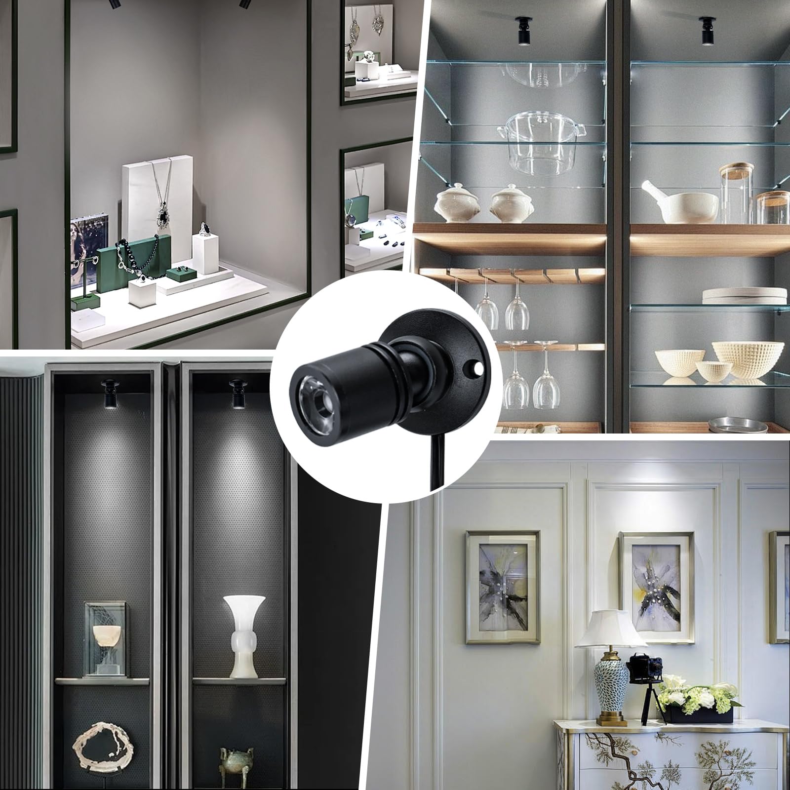 Snapklik.com : DEDC 6pcs Mini LED Spot Lights, 1W 5V 6000K Under ...