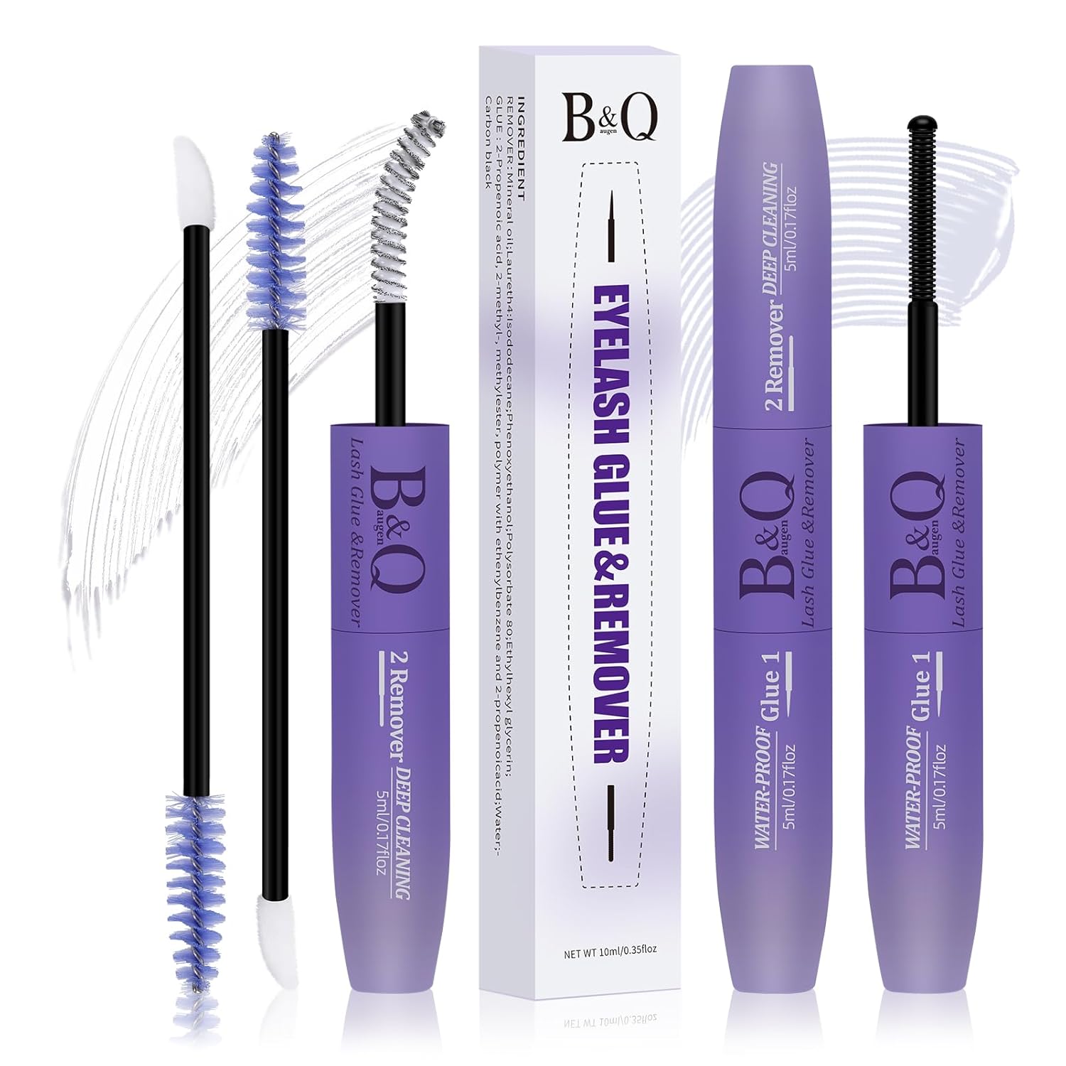 Amazon.com: B&Qaugen Lash Cluster Glue and Remover Cluster Lash Glue ...