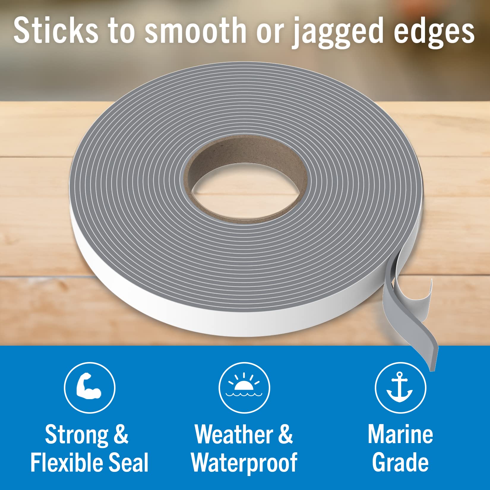 Snapklik.com : Butyl Tape, RV And Marine Window Seal Kit, Gray Double ...