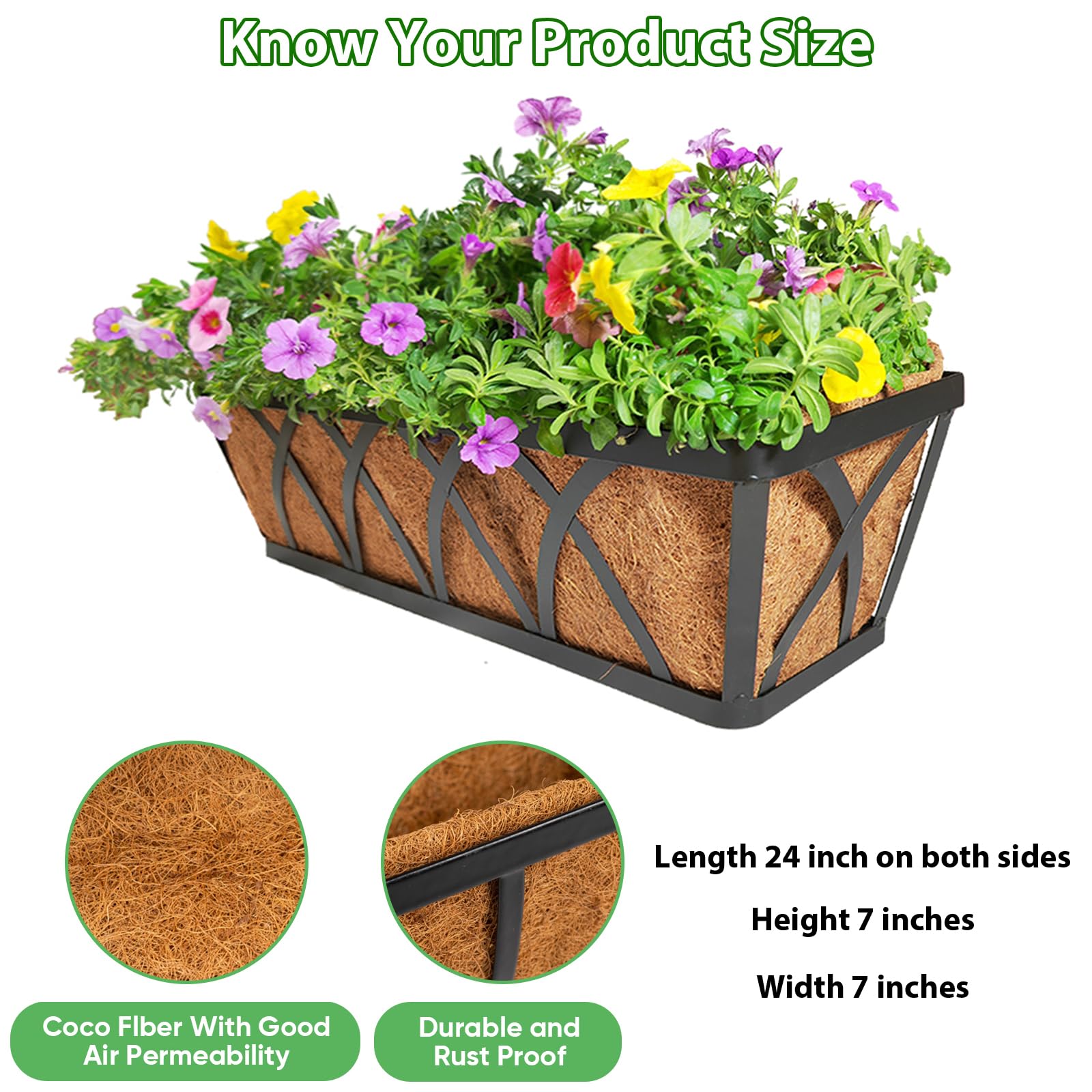 Snapklik.com : HKZ Deck Balcony Railing Planter Window Boxes - Railing ...