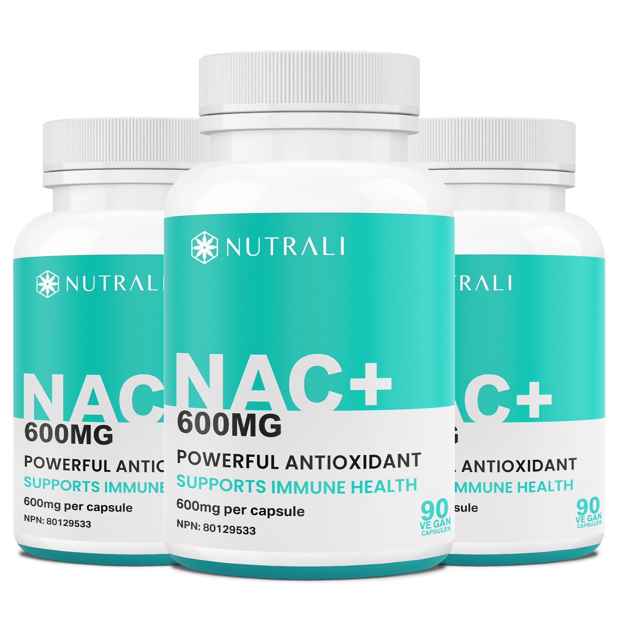 MAXIMUM POTENCY 600mg NAC Capsules (N-Acetyl-L-Cysteine) Supplement ...