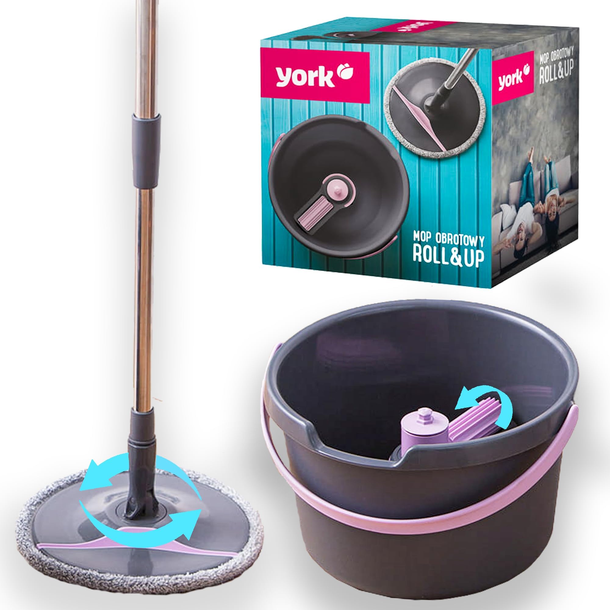 Livington Clean Water Spin Mop - Bodenwischer Set - Trennsystem für ...