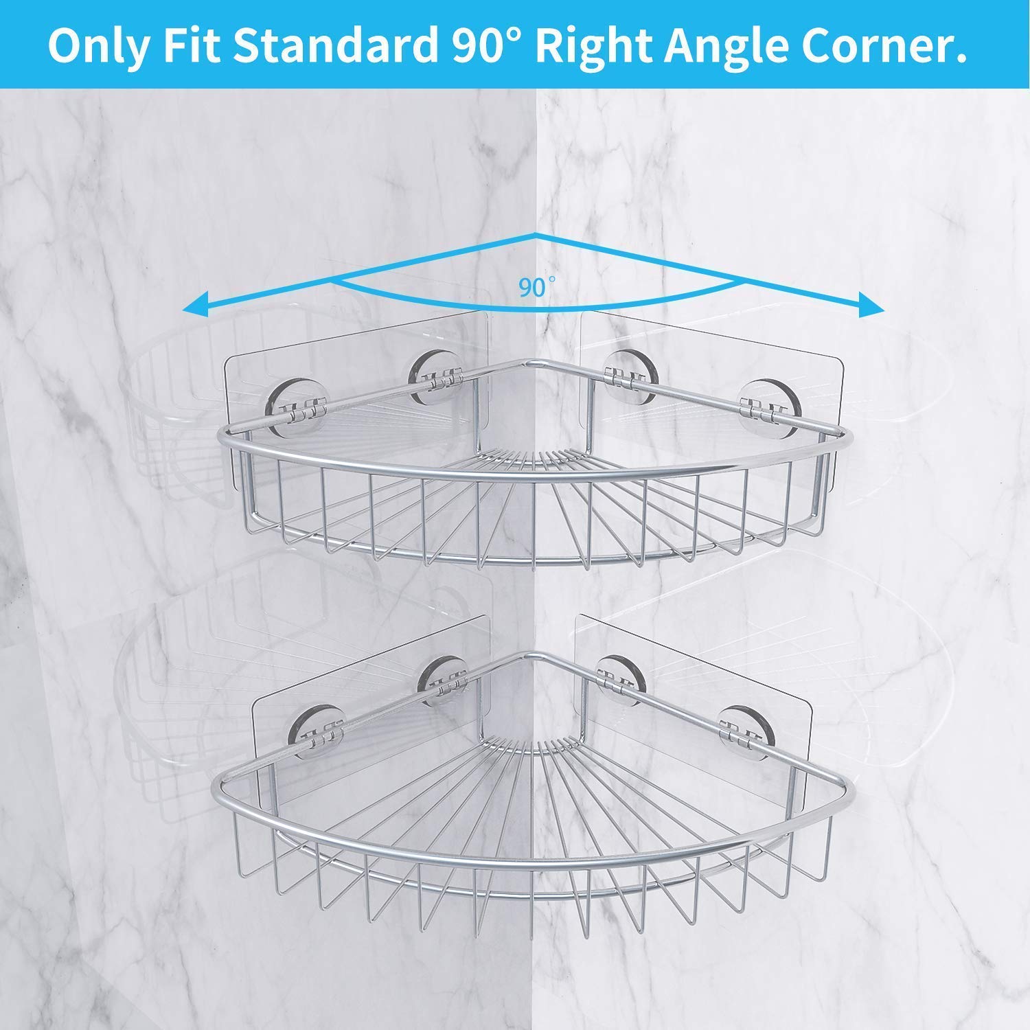 Buy SMARTAKE 2 Pack Triangle Shower Caddies with SMARTAKE 2 Pack Corner ...