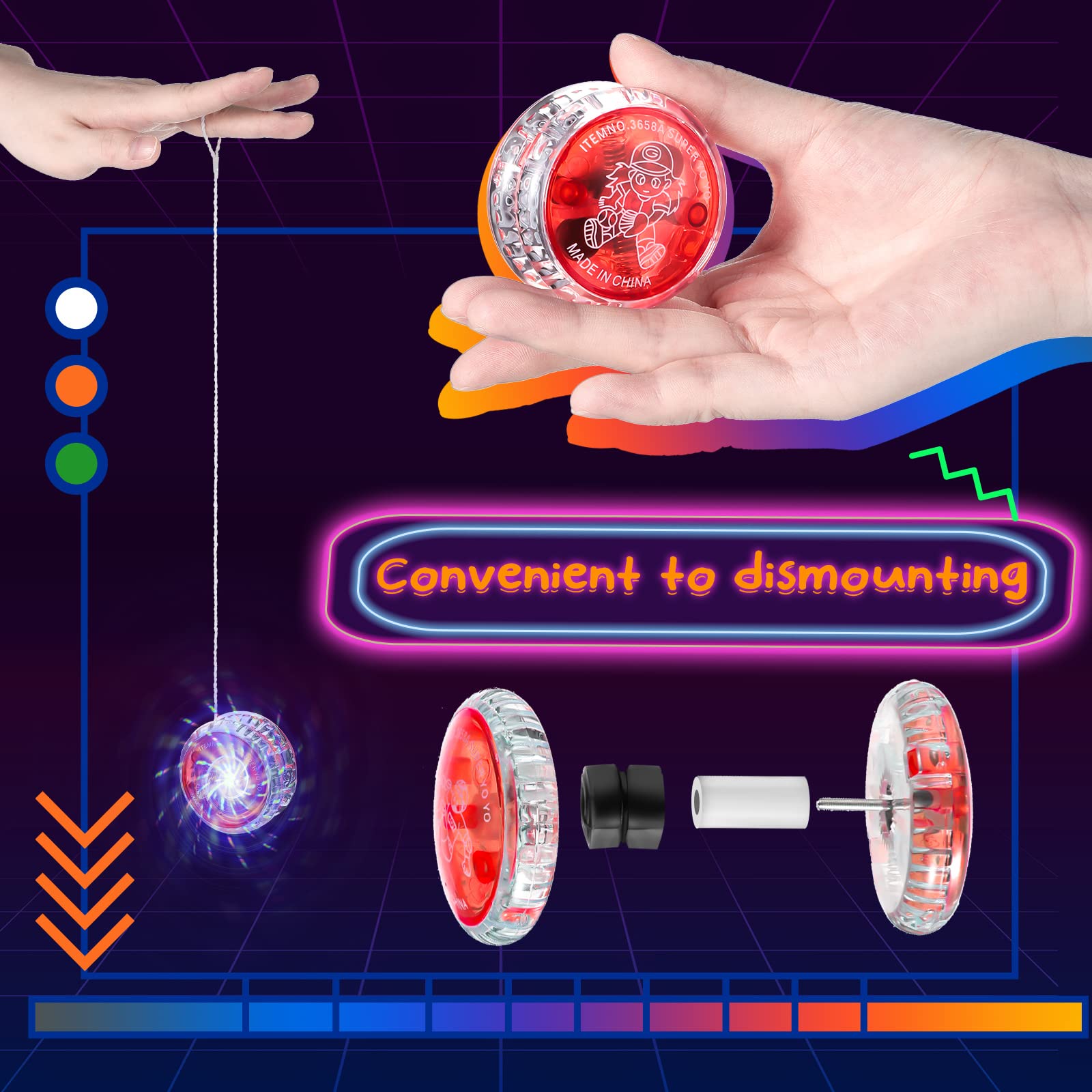 30 Pcs LED Light up Responsive Ball Beginner Level LED Responsive Ball ...