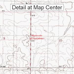 Amazon.com : USGS Topographic Quadrangle Map - Monticello, Iowa (Folded ...