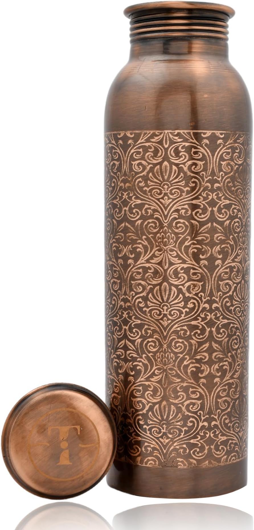 Amazon.com: 34 Oz Extra Large Hammered 100% Pure Copper Water Bottle ...