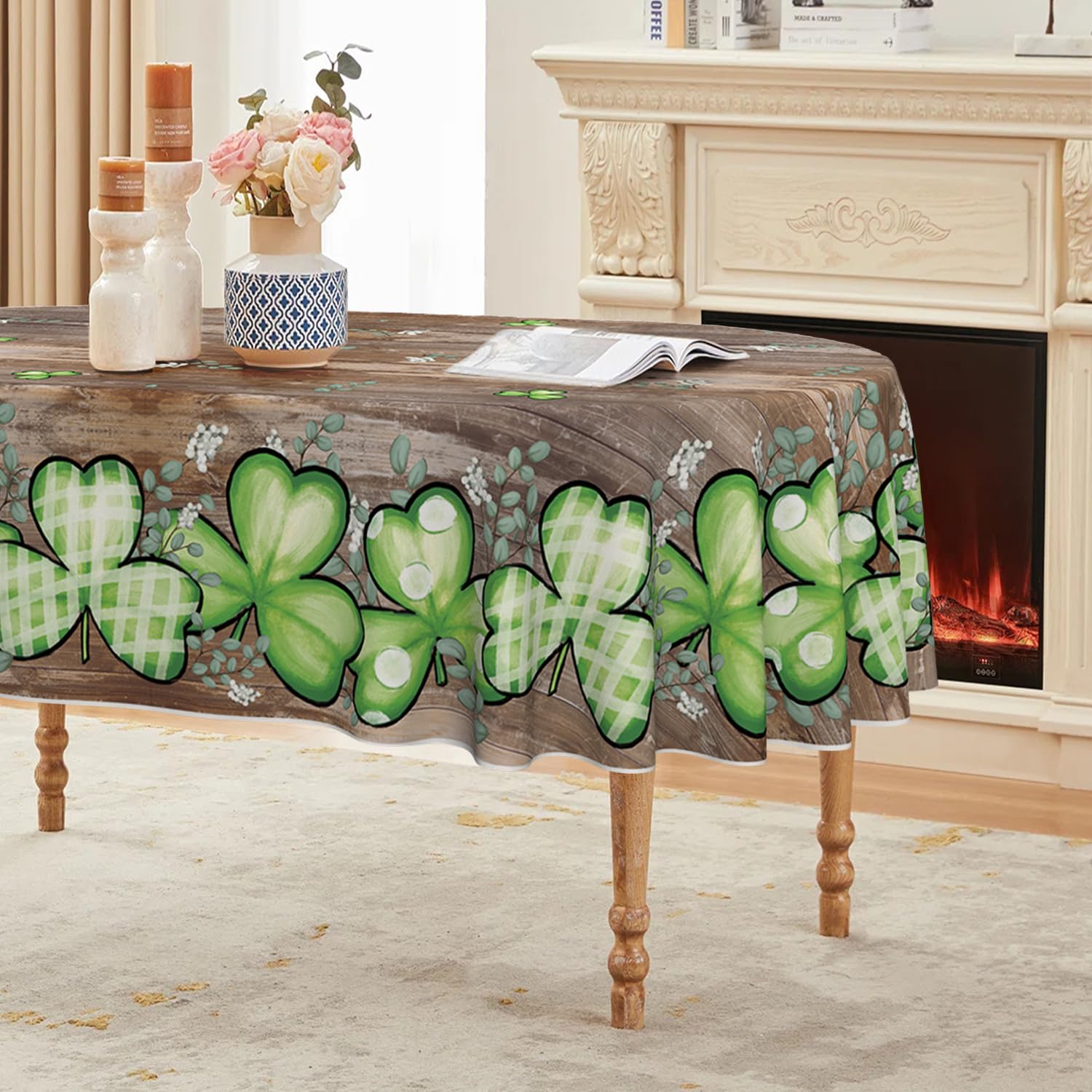 Amazon.com: Horaldaily St. Patrick's Day Tablecloth 60×84 Inch Oval ...