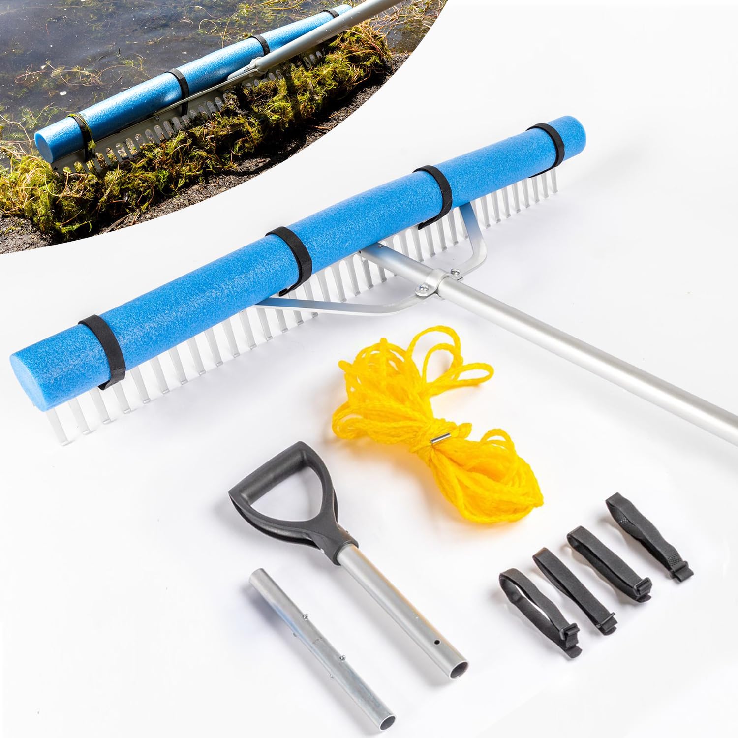 Snapklik.com : Eversprout Lake Rake Robust Pond Tool For Outdoor Ponds