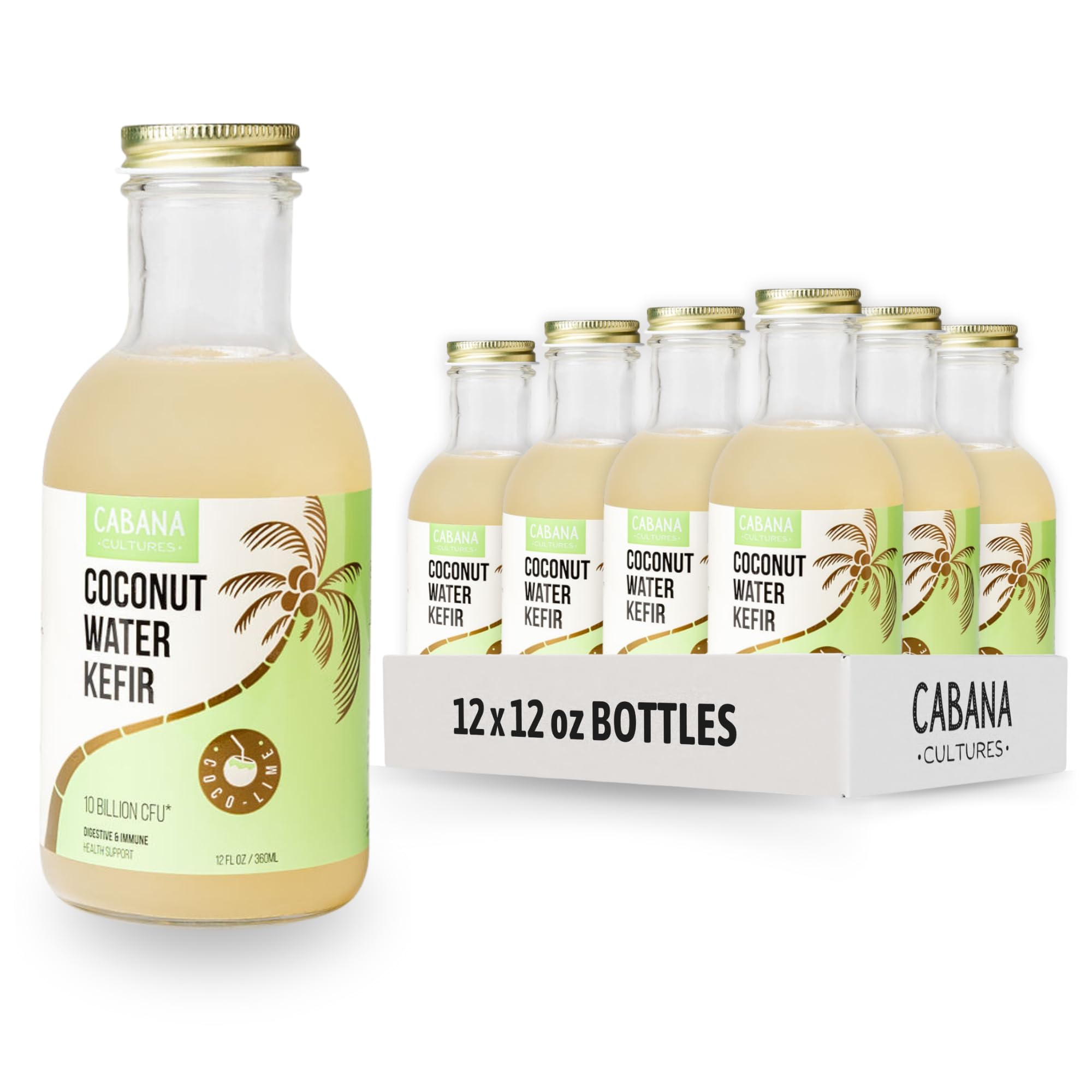 Amazon.com: Cabana Cultures - Probiotic Coconut Water Kefir, Gut Health ...