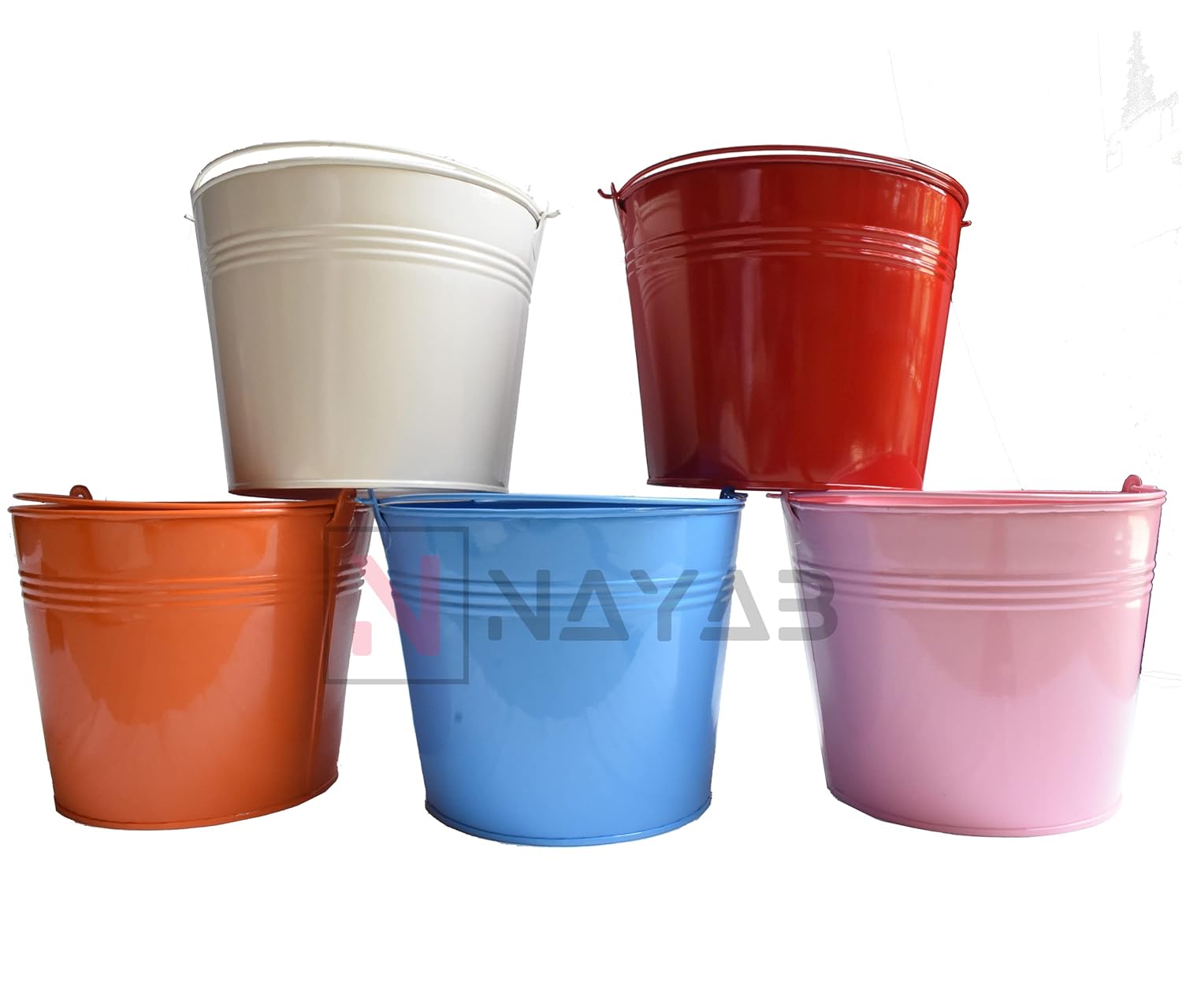NAYAB Colorful Mini Metal Tinplate Galvanized Pail Bucket Kids Toy ...