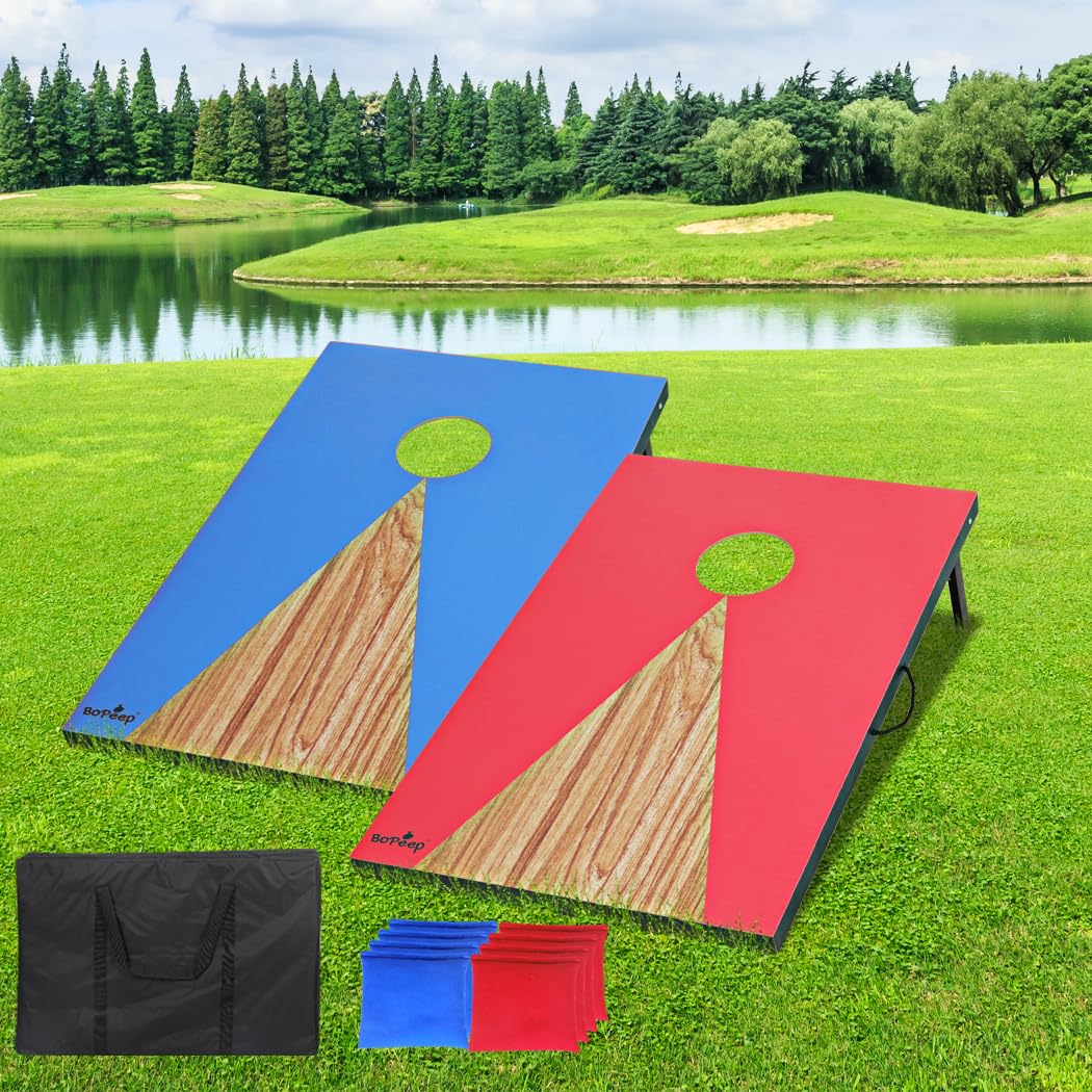 Bopeep 2PCS Kids Bean Bag Classic Cornhole Toss Game Set ，Foldable ...