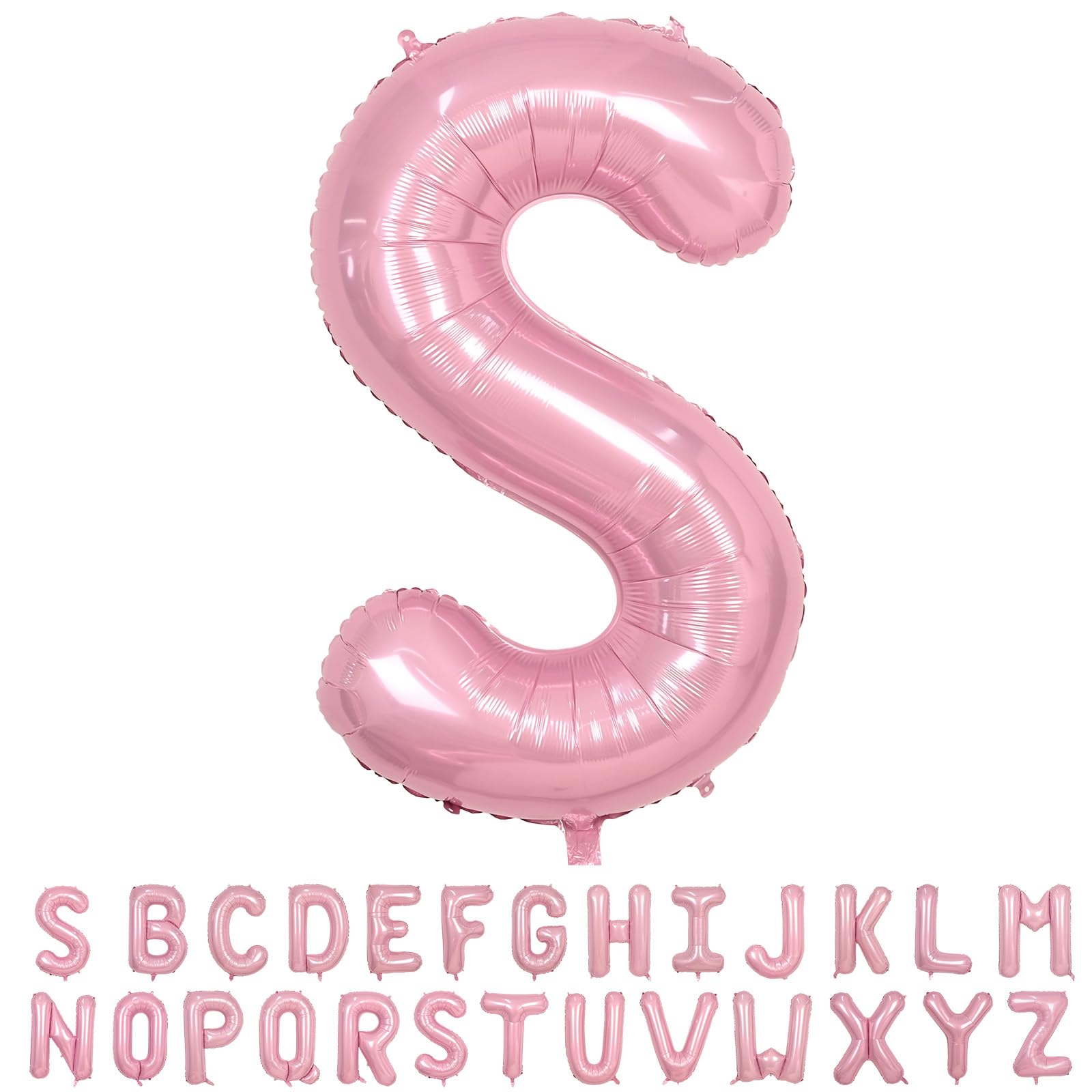Amazon.com: 40 Inch Pink Letter Balloons, Large S Letter Balloons Foil ...