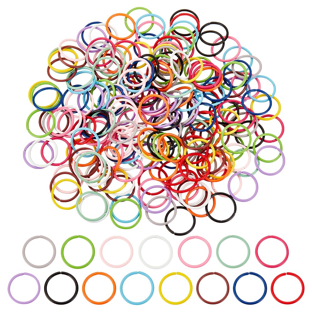 Amazon.com: PH PandaHall 12mm Colored Jump Rings, 225pcs 15 Colors Open ...