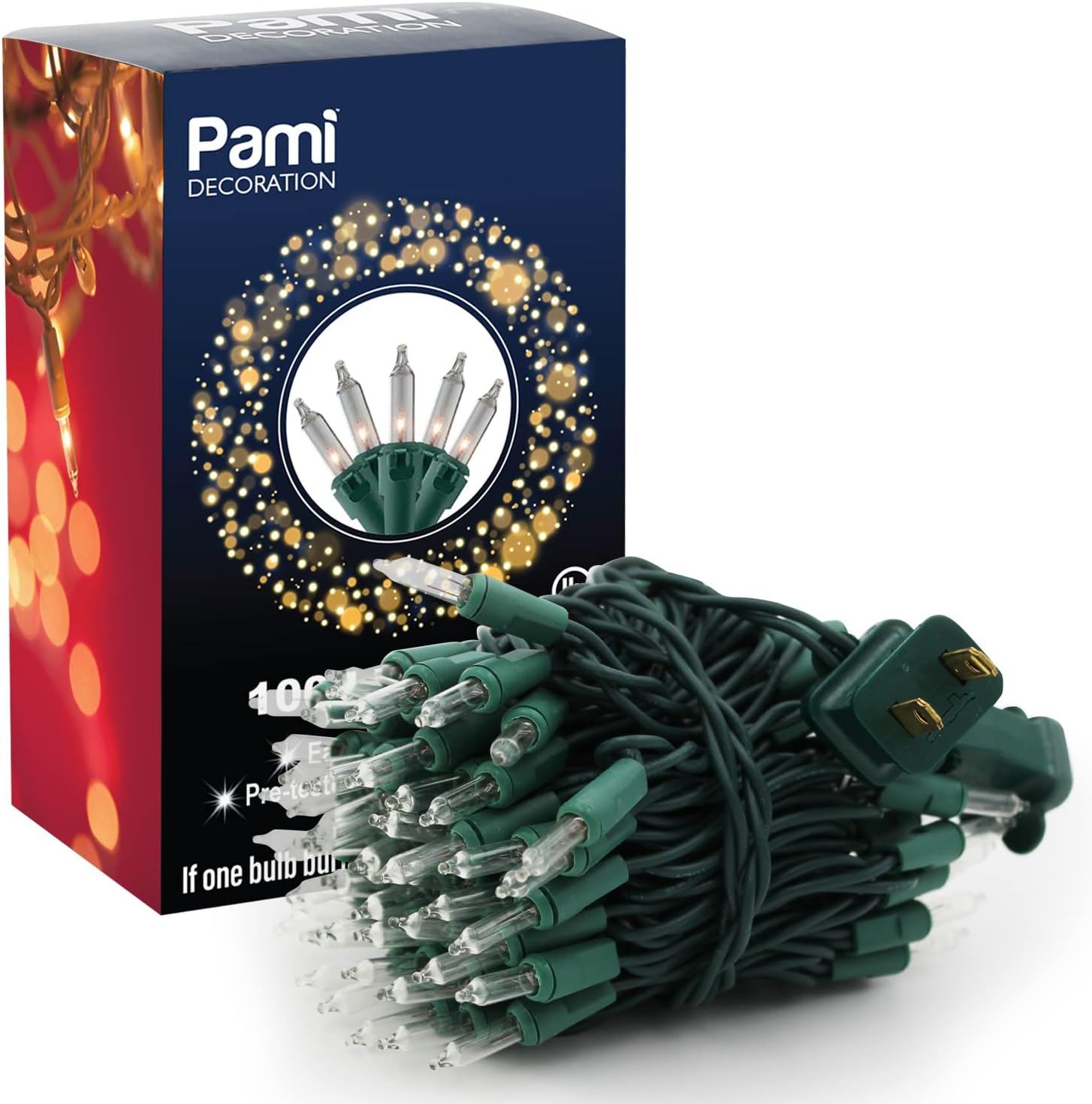 Amazon.com: 50-Count Clear Christmas Light Set : Home & Kitchen