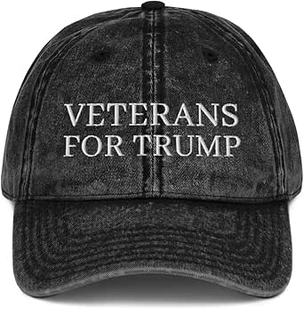 Veterans for Trump Hat (Embroidered Vintage Cap) Pro President Support ...