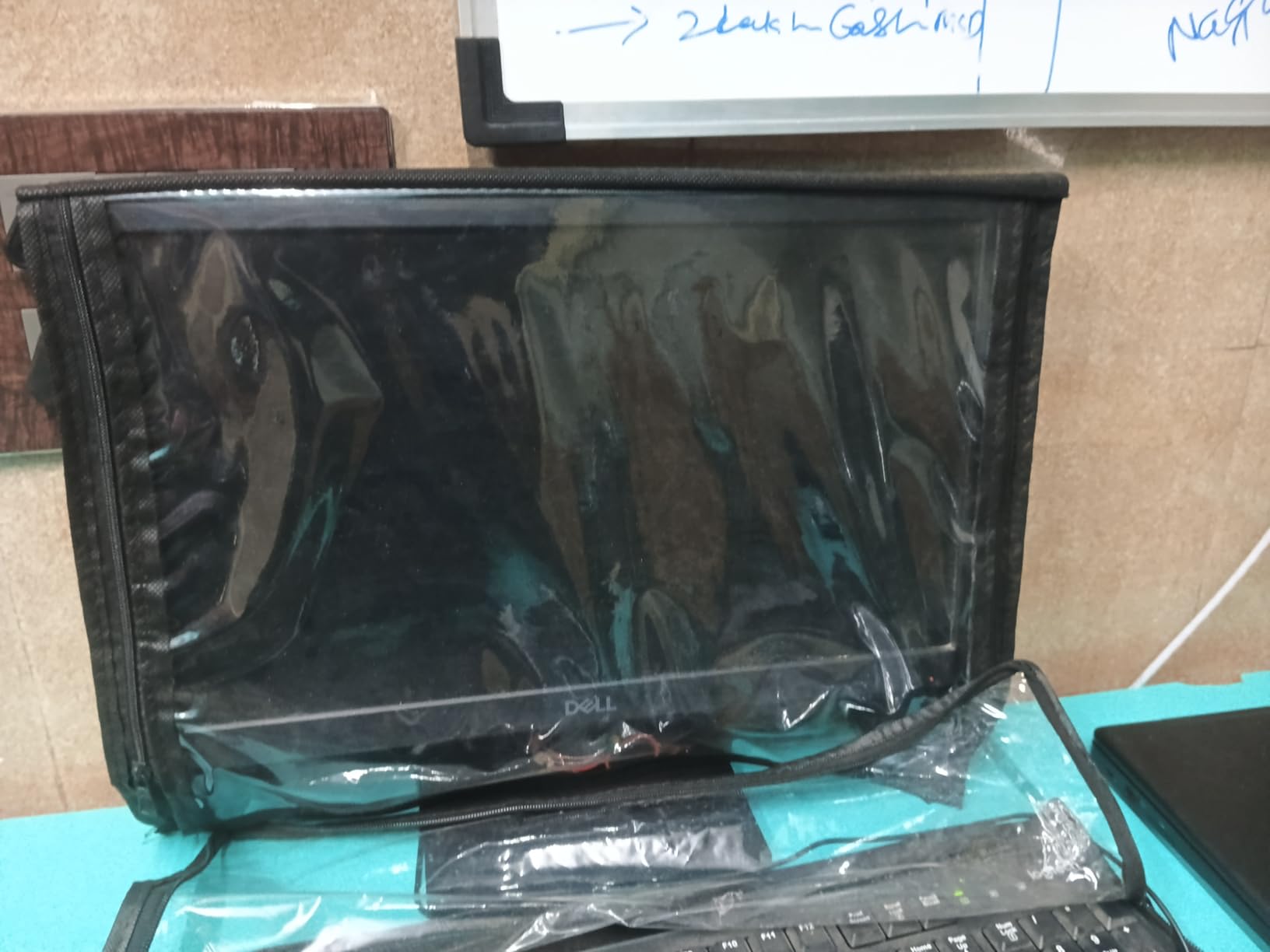 GUTSAV SALES 22" Dust Cover Set - Desktop, Keyboard, CPU (Black, Water ...