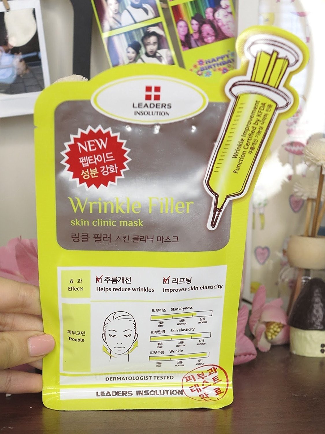 Amazon.com : Leaders Insolution Wrinkle Filler skin Clinic Mask 10pc ...