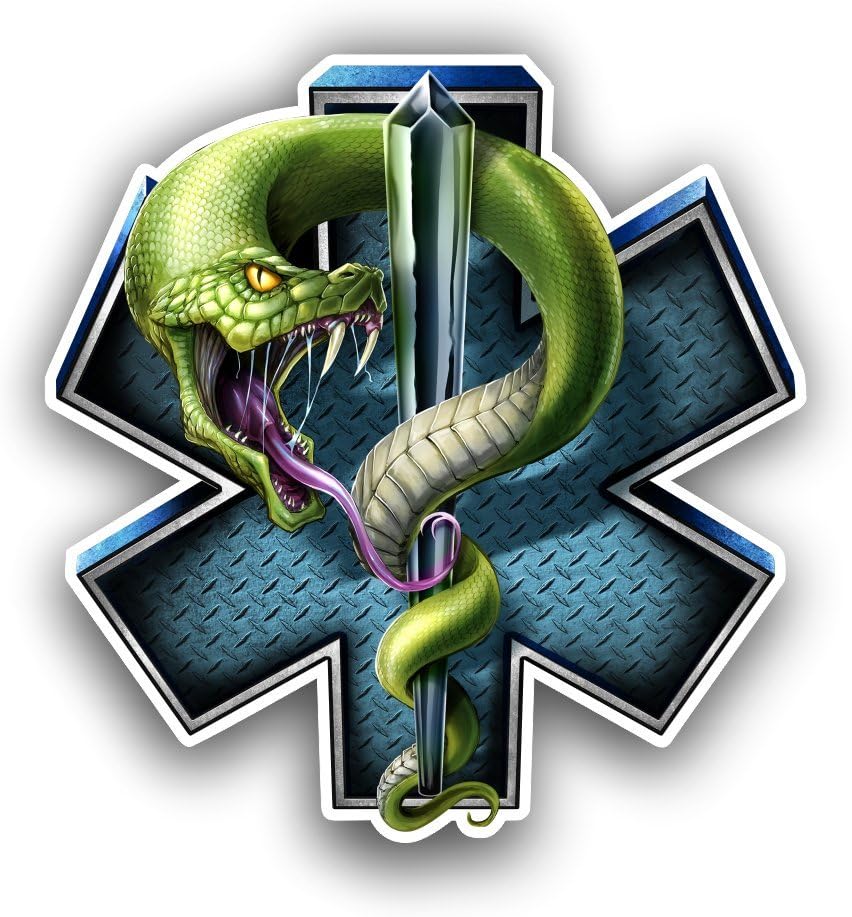 Amazon.com: Vinyl Junkie Graphics EMS Star of Life Medical Paramedic ...