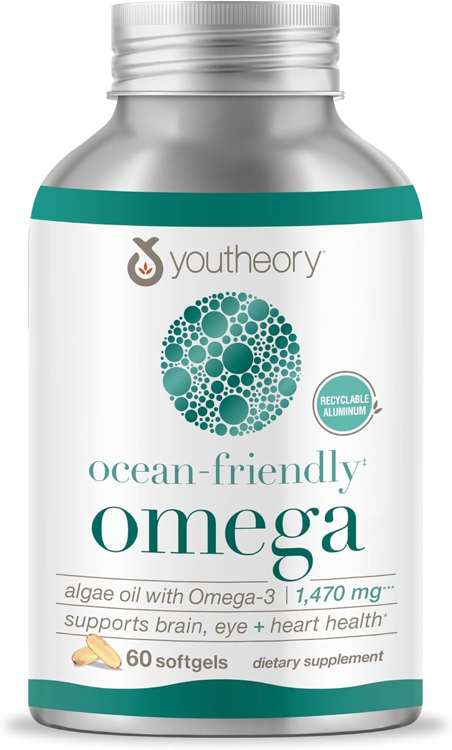 Amazon.com: Youtheory Ocean Friendly Omega, Algae Oil with Omega-3 ...