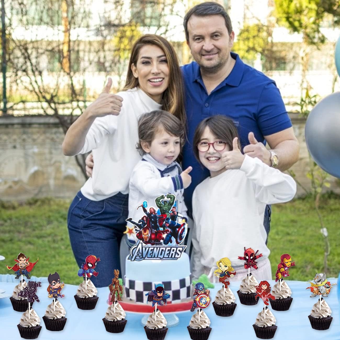 Cupcake Toppers 26pcs Hero Cake Topper Hero Character Birthday Cake ...