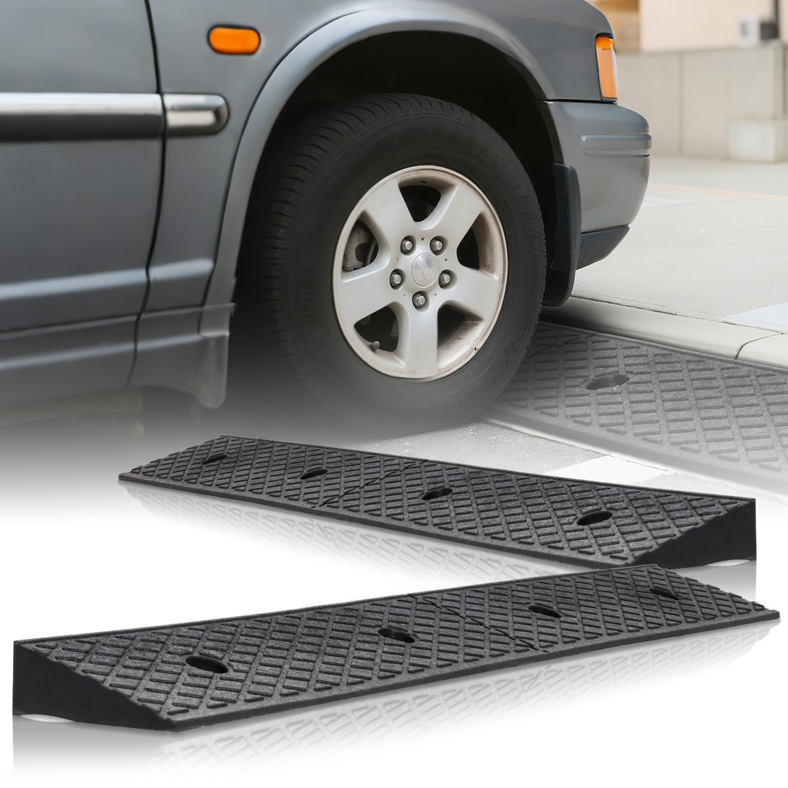Snapklik.com : Magshion 2pcs 2" Rise Threshold Ramp Heavy Duty Loading ...