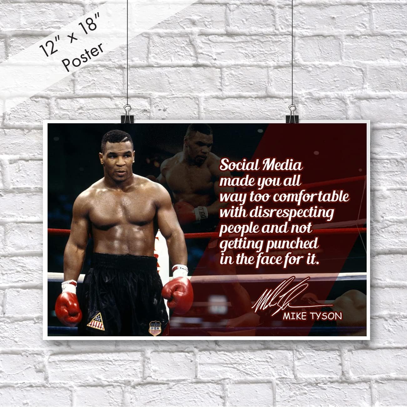 Mike Tyson Motivational Quote Poster Inspirational Australia | Ubuy