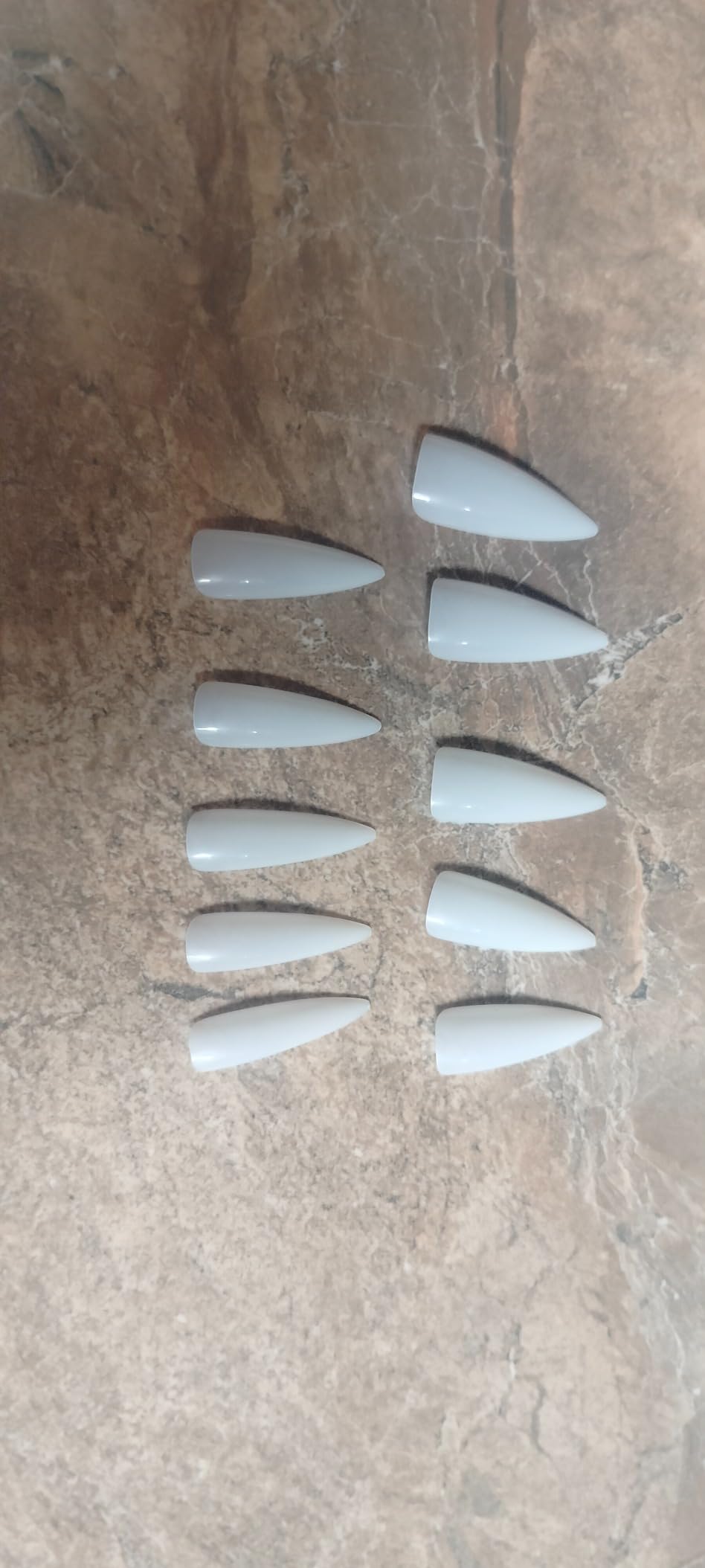 Buy Long Stiletto Sharp False Nails Natural Claw Full Cover Artificial ...