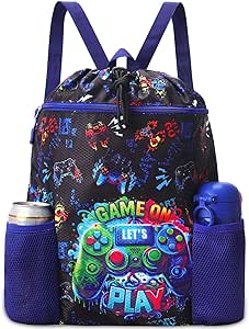 Amazon.com | RHCPFOVR Game Drawstring Backpack for Kids - Drawstring ...