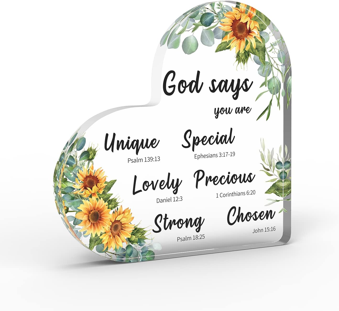 Amazon.com: Christian Sunflower Decor for Women Acrylic Inspirational ...