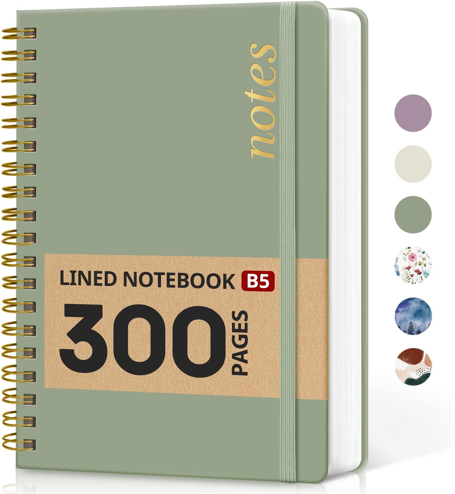 Amazon.com : ZICOTO Aesthetic Thick Spiral Notebook Journal For Women ...