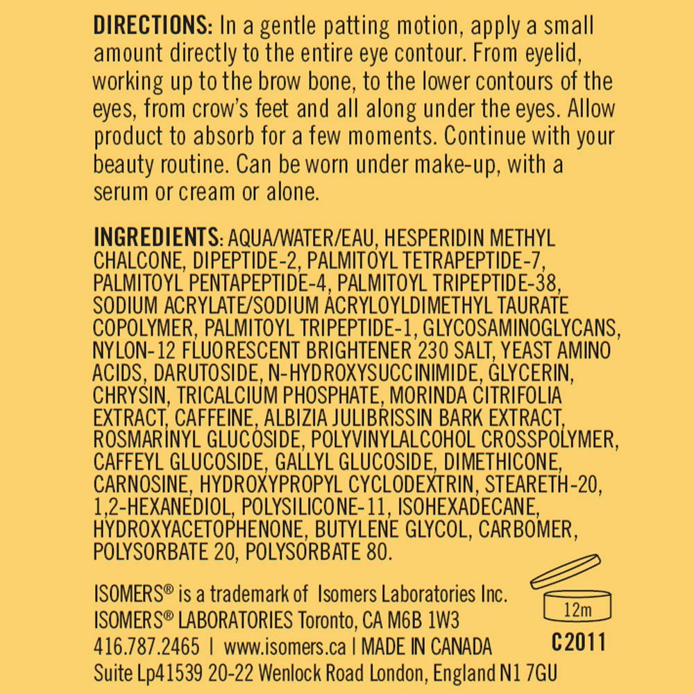 Buy Isomers All-in-One Mesmer-Eyez Eye Tightening Formula 30 ml, Eye ...