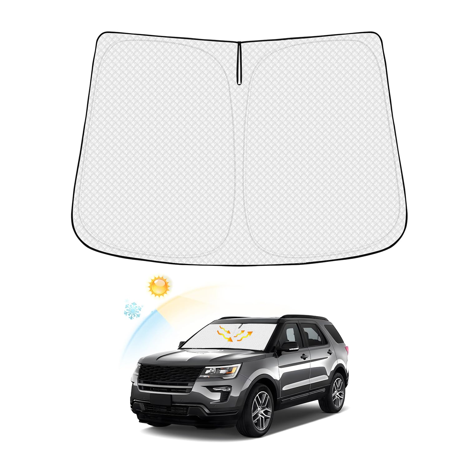 Amazon.com: Canvcle Windshield Sun Shade for Ford Explorer 2011-2019 ...