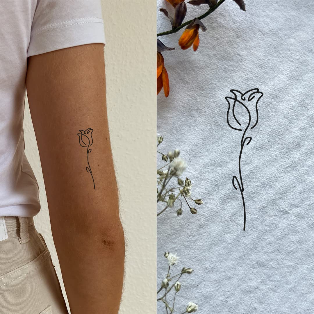 Bloem Contour Tatoeage Gratis Vectors En Illustraties Met Bloem