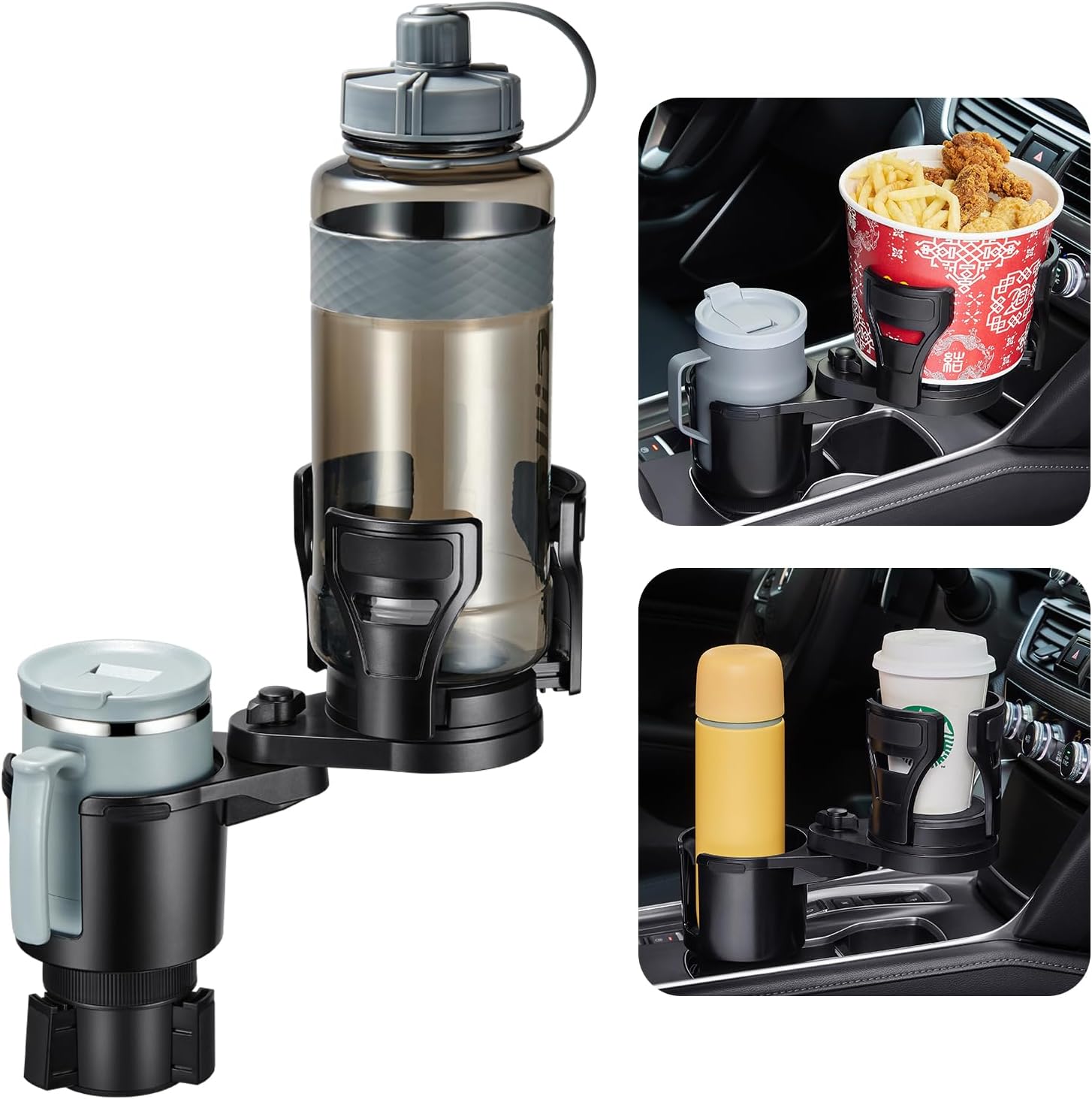 Amazon.com: Reofrey 2-in-1 Multifunctional Car Cup Holder Expander ...