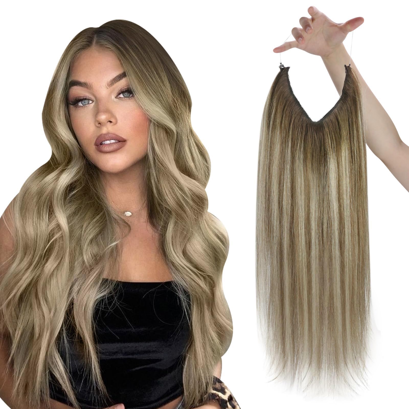 Sunny Hair Wire Hair Extensions Human Hair Invisible Wire Hair ...