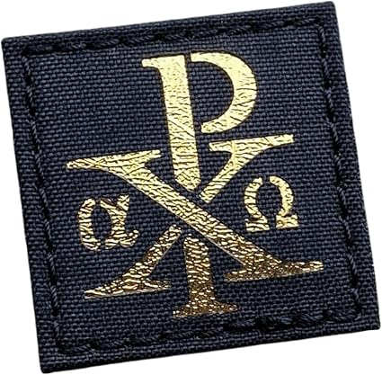 Chi Rho Christogram Symbol Jesus Christ (Black on Metallic Gold ...