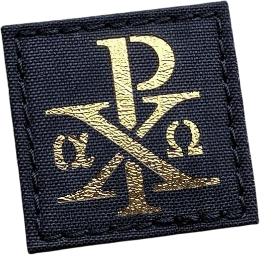 Chi Rho Christogram Symbol Jesus Christ (Black on Metallic Gold ...