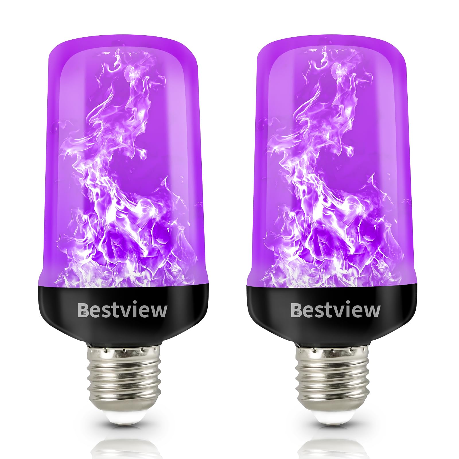 Amazon.com: Bestview LED Flame Effect Light Bulbs,4 Modes Smart E26/E27 ...