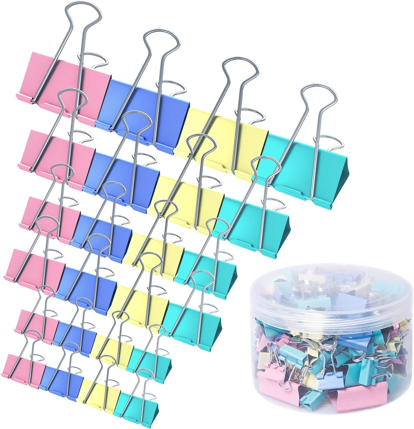 Amazon.com : 140pcs Binder Paper Clips Assorted Sizes, Binder Paper ...