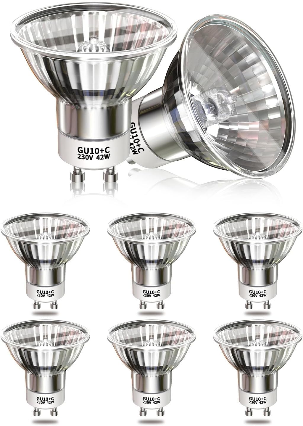 Lamptobe GU10 Halogen Light Bulbs 40W Dimmable GU10 Spotlight Halogen ...