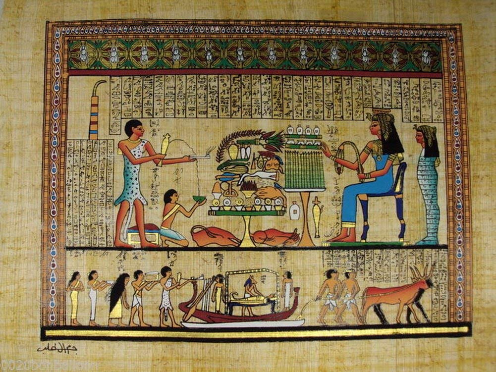 100 Authentic Egyptian Original Hand Painted Painting Papyrus Paper ...