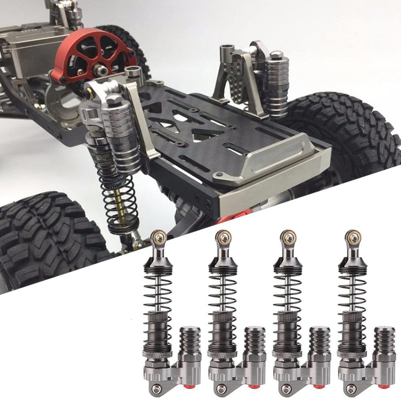 Amazon.com: RC Shock Absorber, 4pcs Aluminum Shock Absorber CNC ...